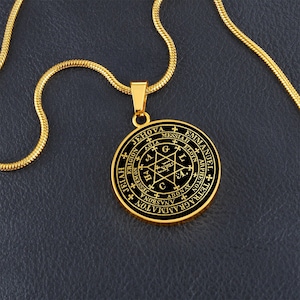Grand Pentacle of Solomon Necklace Seal Pendant King Solomon Jewelry ...