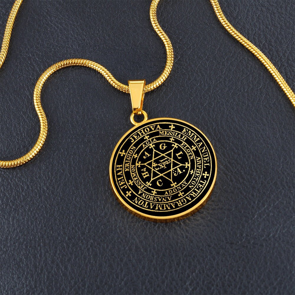 Grand Pentacle of Solomon Necklace Seal Pendant King Solomon Jewelry ...