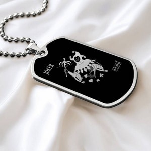 Joker Playing Card Necklace Jewelry Pendant Gift Chain Charm Engraved ...