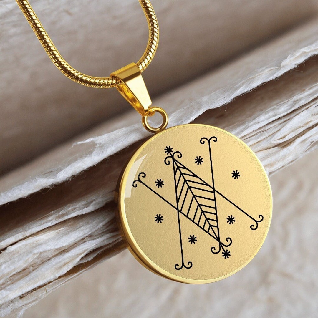 Veve Necklace Ayizan Voodoo Jewelry Pendant Amulet Talisman Charm - Etsy