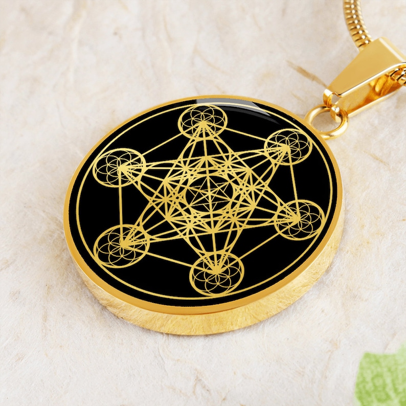 Metatron Cube Jewelry Necklace Pendant Gold Silver - Etsy