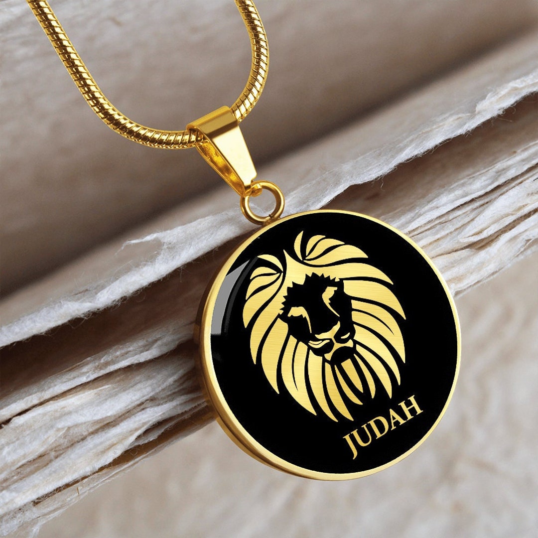 Lion of Judah Necklace Pendant Israelite Jewelry Gold Silver Charm - Etsy