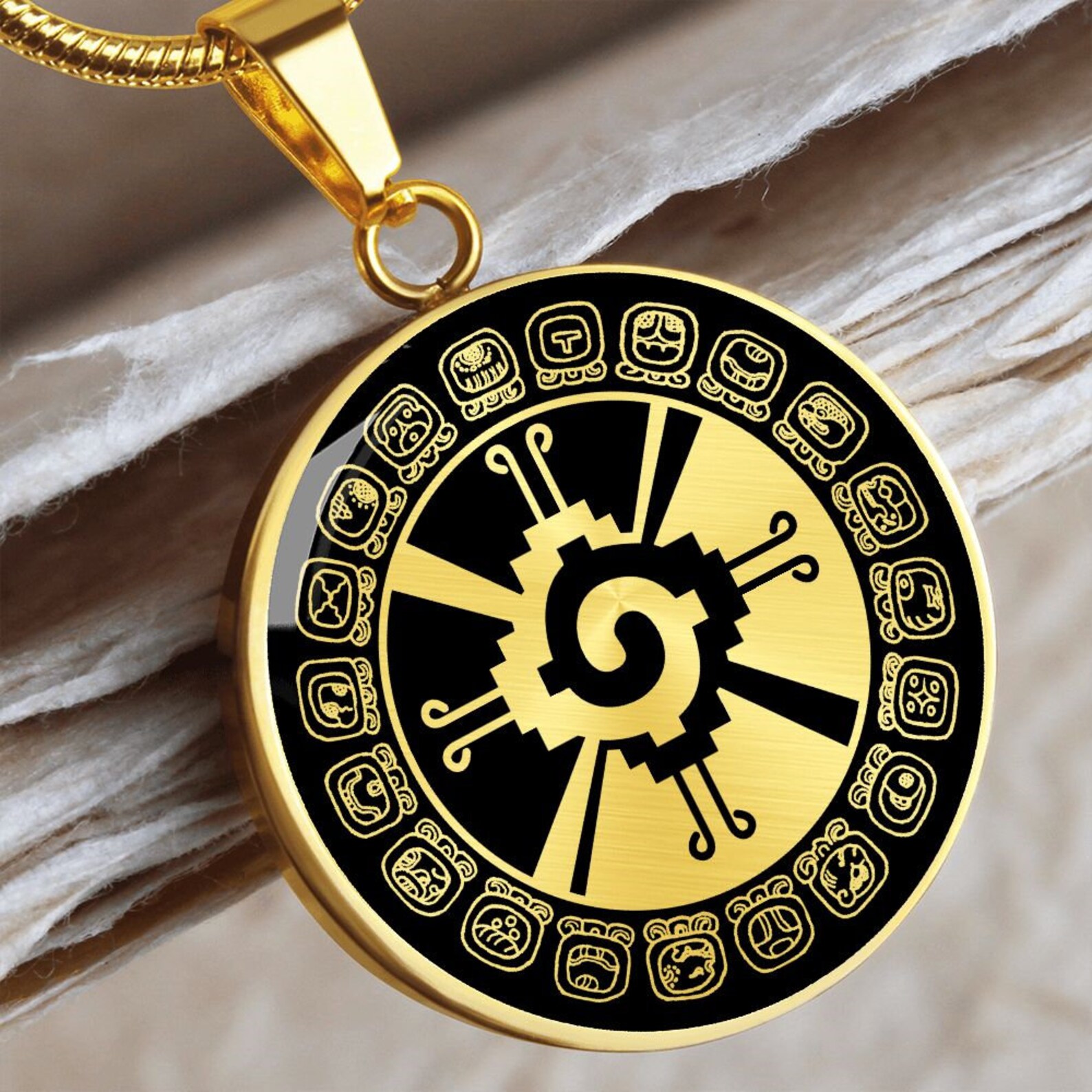 Hunab Ku Mayan Necklace Aztec Calendar Jewelry Pendant - Etsy