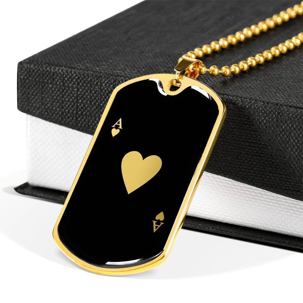 Ace of Hearts Necklace Playing Cards Jewelry Pendant Gift - Etsy