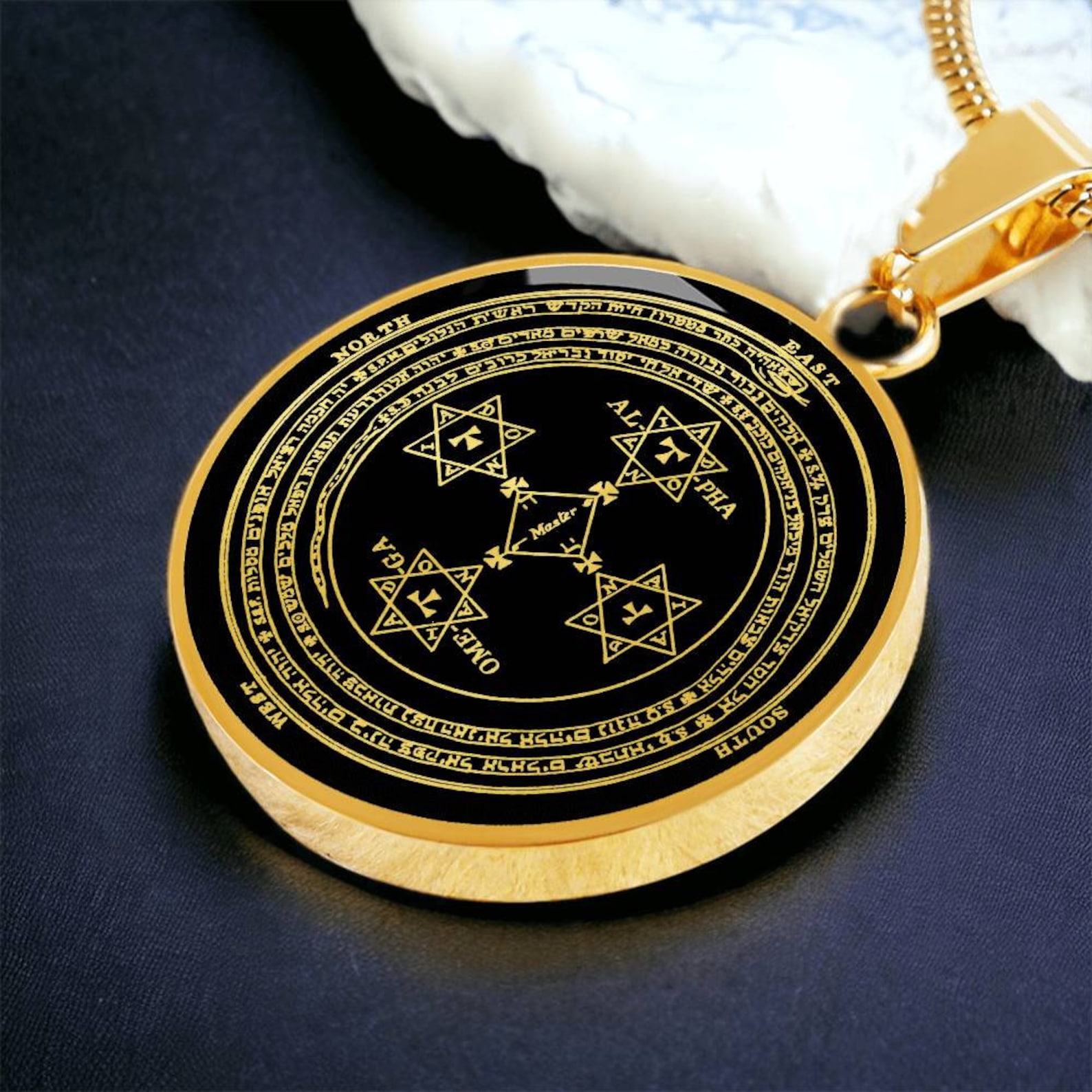 Magic Circle of Solomon Necklace Seal AGLA Pendant King Solomon Jewelry ...