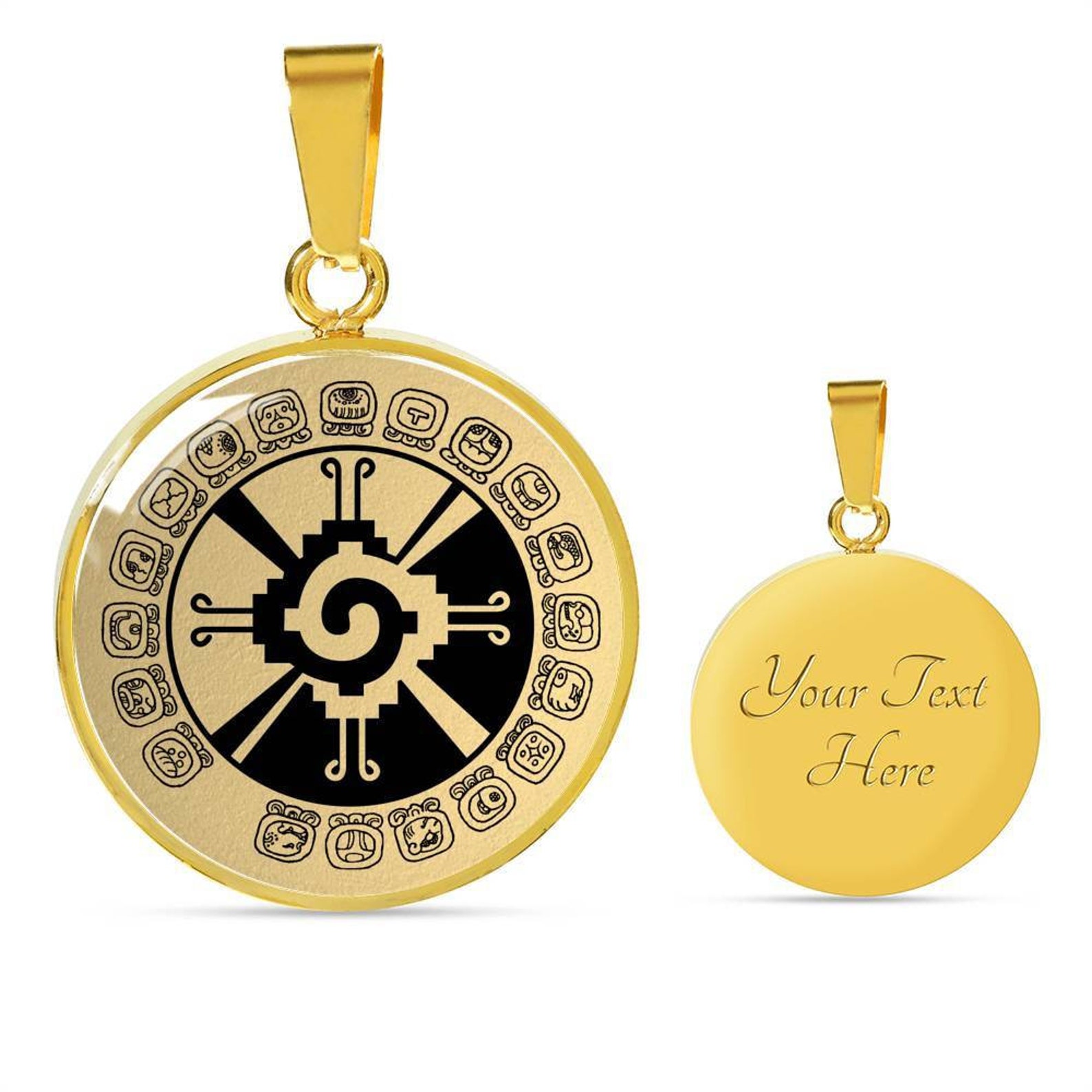 Hunab Ku Mayan Necklace Aztec Calendar Jewelry Pendant - Etsy