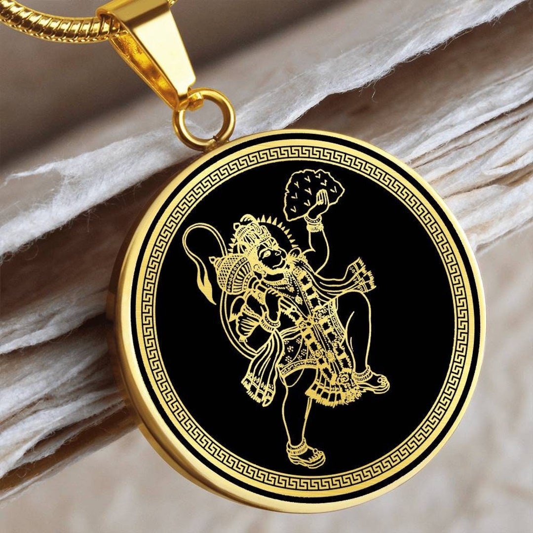 Hanuman Pendant Hindu Necklace Indian Jewelry Gold Silver Gift Charm - Etsy