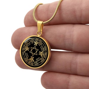 Lesser Banishing Ritual Pendant Magic Circle Necklace Gold Silver ...