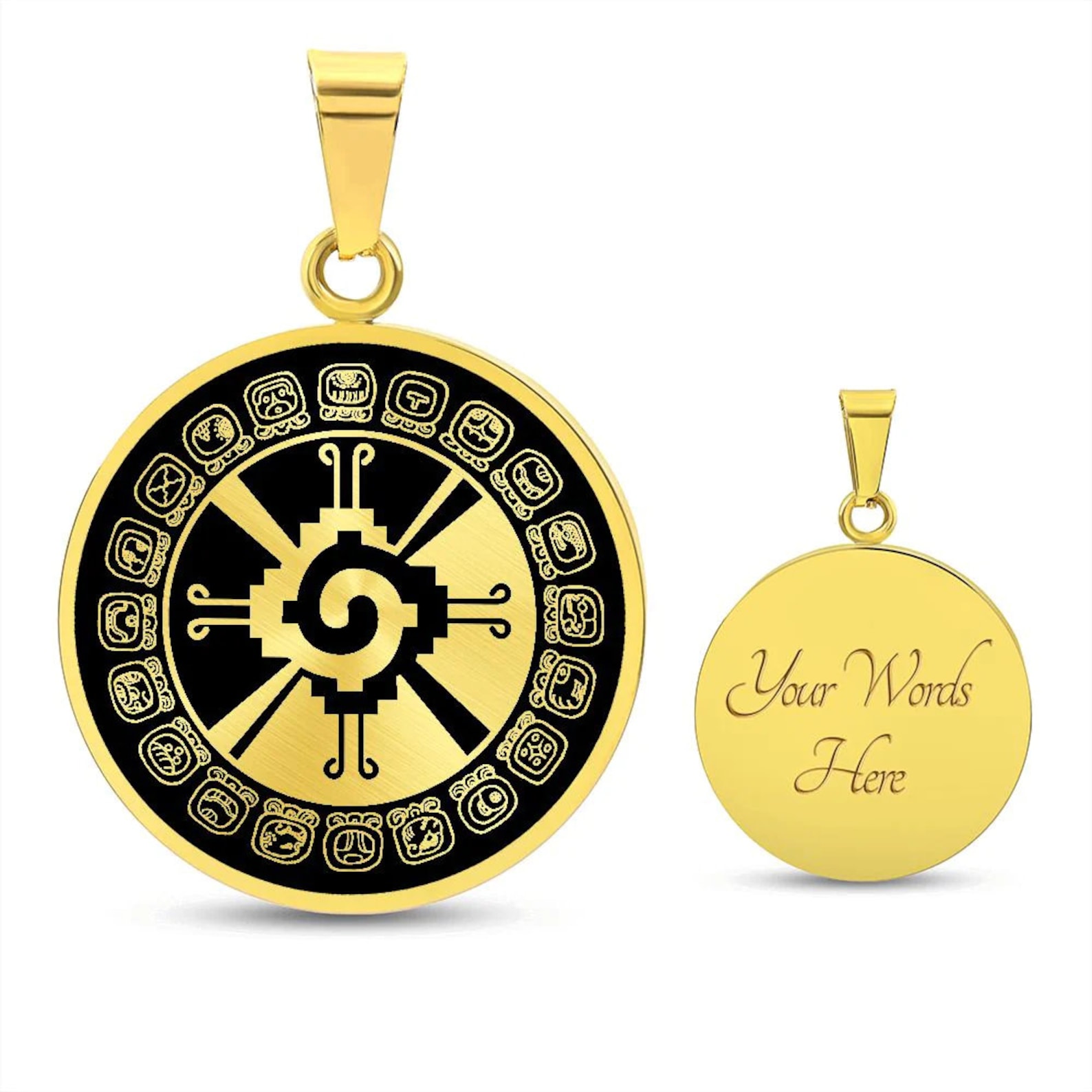 Hunab Ku Mayan Necklace Aztec Calendar Jewelry Pendant - Etsy