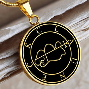 Clauneck Sigil Necklace Jewelry Pendant Goetia Gold Silver - Etsy