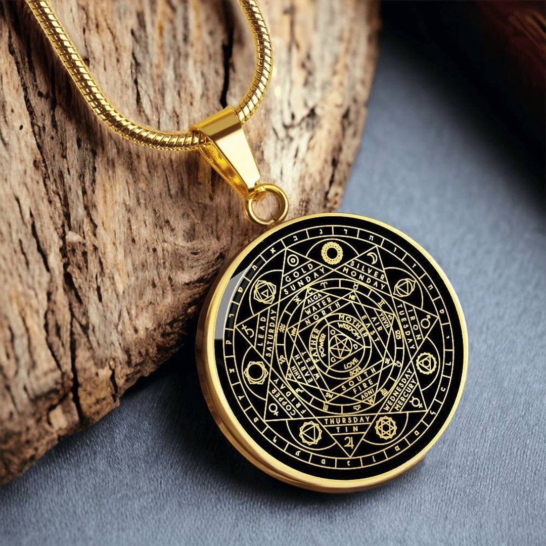 Hermetic Principles Necklace Pendant Jewelry Gold Silver Chain Amulet ...