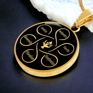 Unitarian Universalist Jewelry UU Chalice Necklace Seven Principles ...