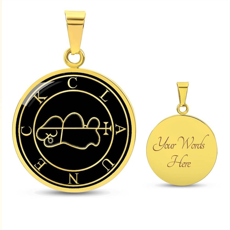 Clauneck Sigil Necklace Jewelry Pendant Goetia Gold Silver - Etsy