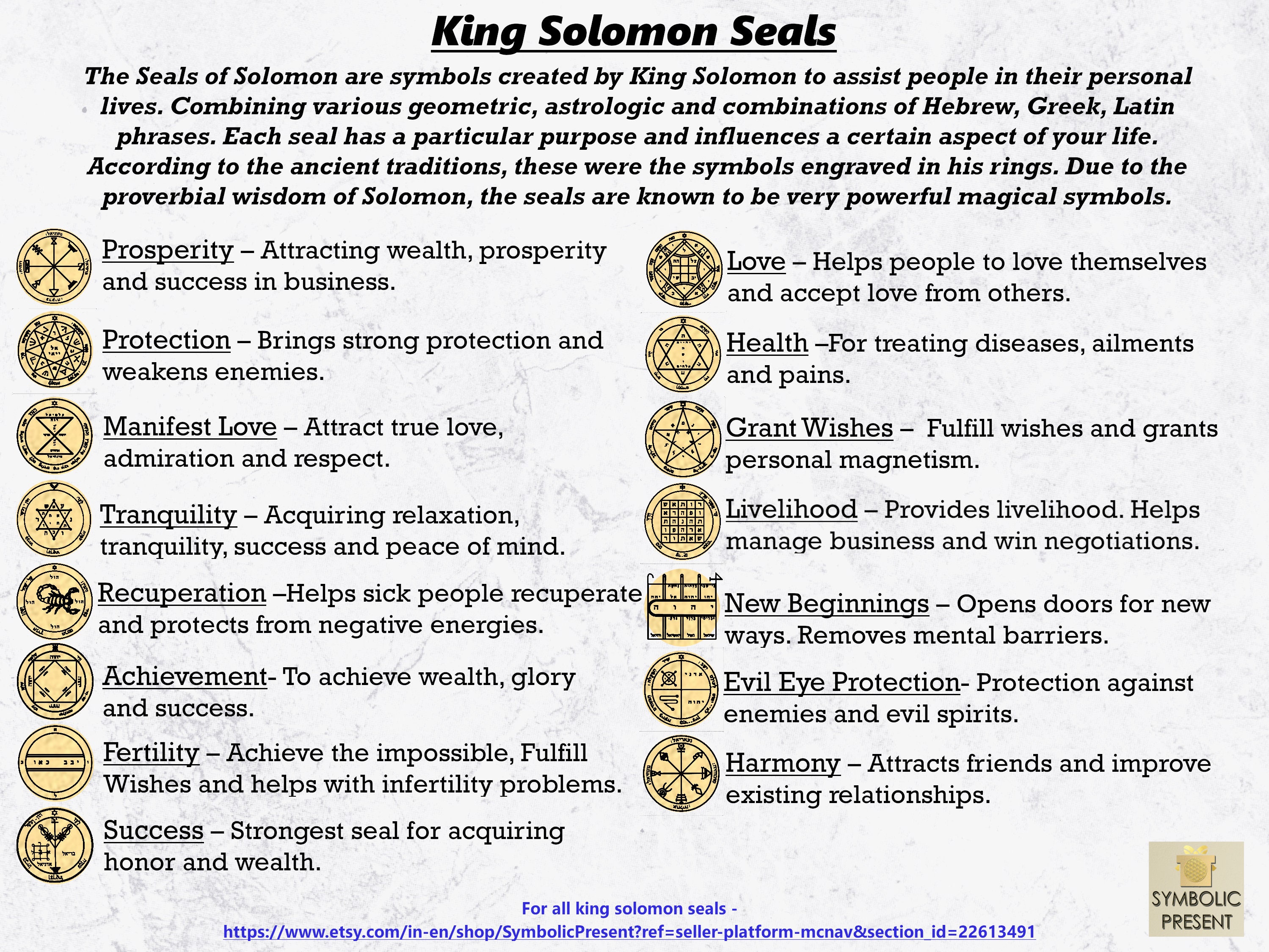 Solomon Seal Talisman Evil Eye Protection Amulet Necklace - Etsy