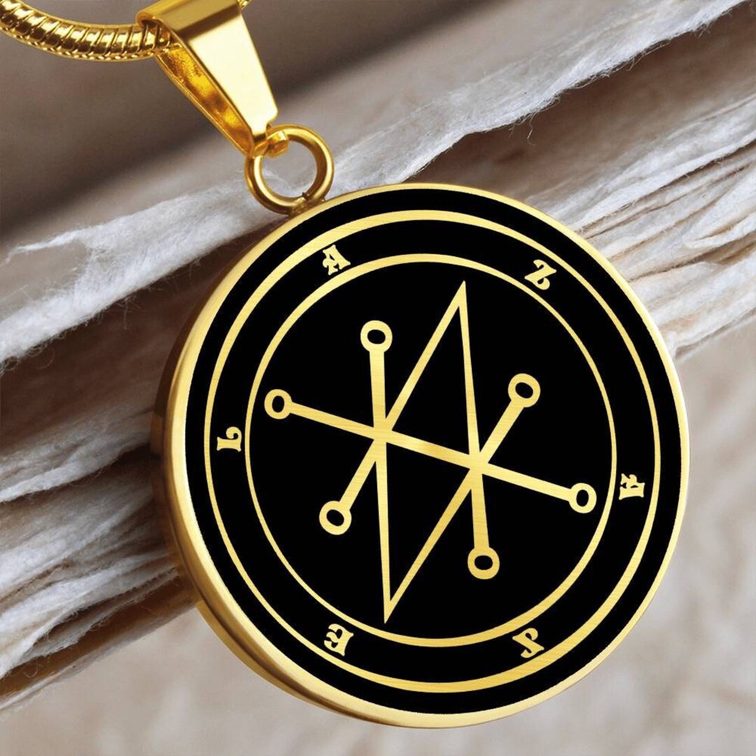 Azazel Sigil Necklace Pendant Demon Jewelry Gold Silver Charm - Etsy