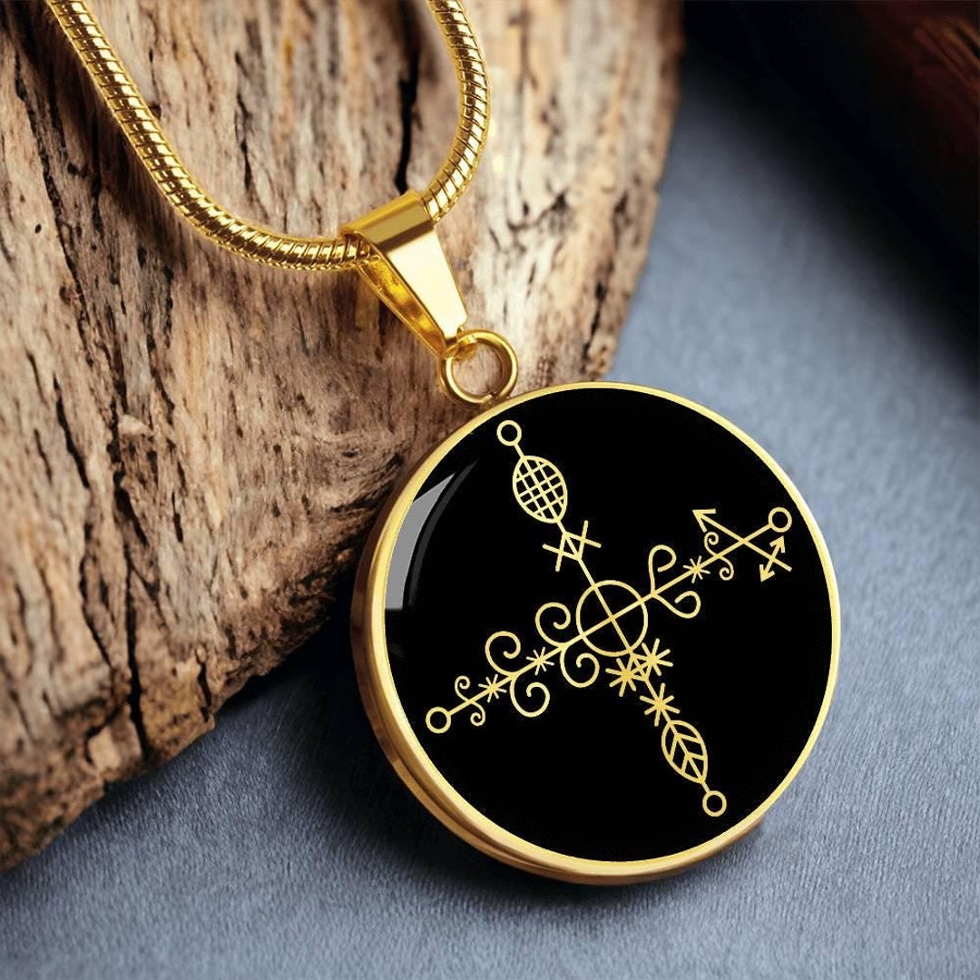 Ti Jan Danto Veve Necklace Voodoo Jewelry Pendant Gold Silver Vodou ...
