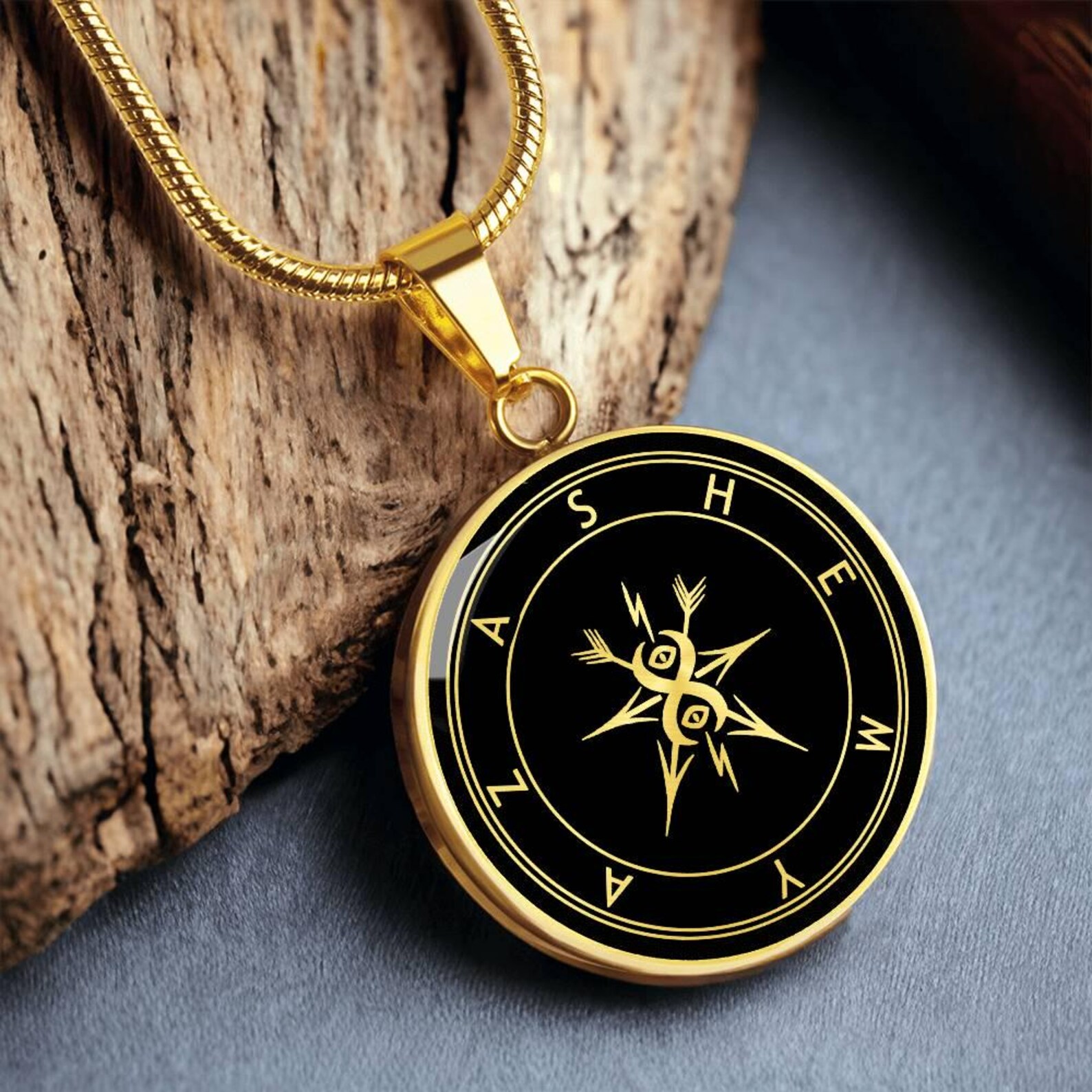 Shemyaza Singil Necklace the Master Key Pendant Occult Jewelry Gold ...