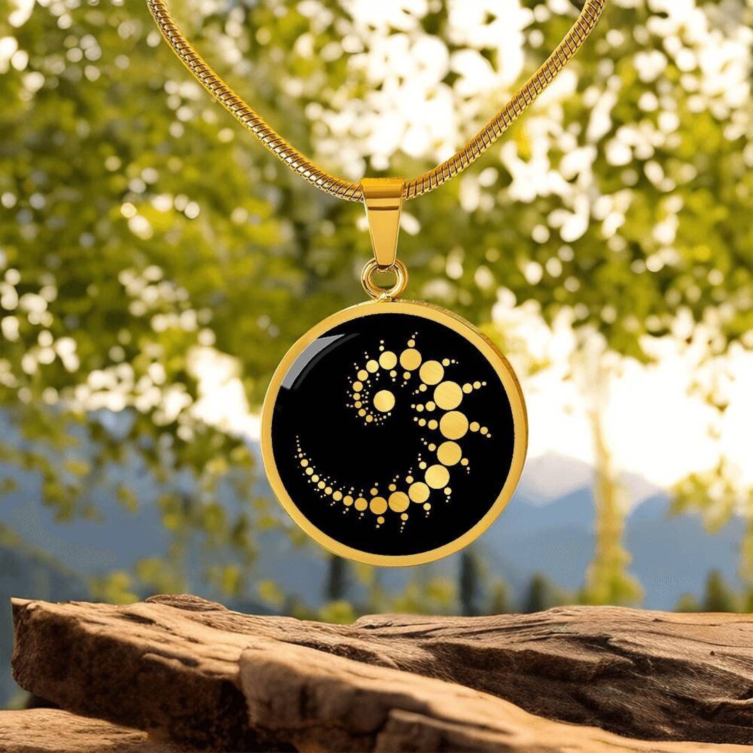 Crop Circle Pendant Necklace Jewelry Gold Sigil Silver Charm - Etsy