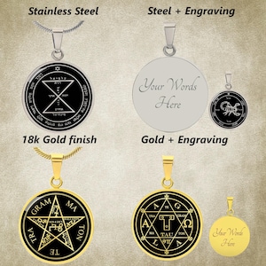 Seal of Solomon Necklace King Solomon Pendant Pentacles Talisman Coin ...
