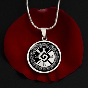 Hunab Ku Mayan Necklace Aztec Calendar Jewelry Pendant - Etsy