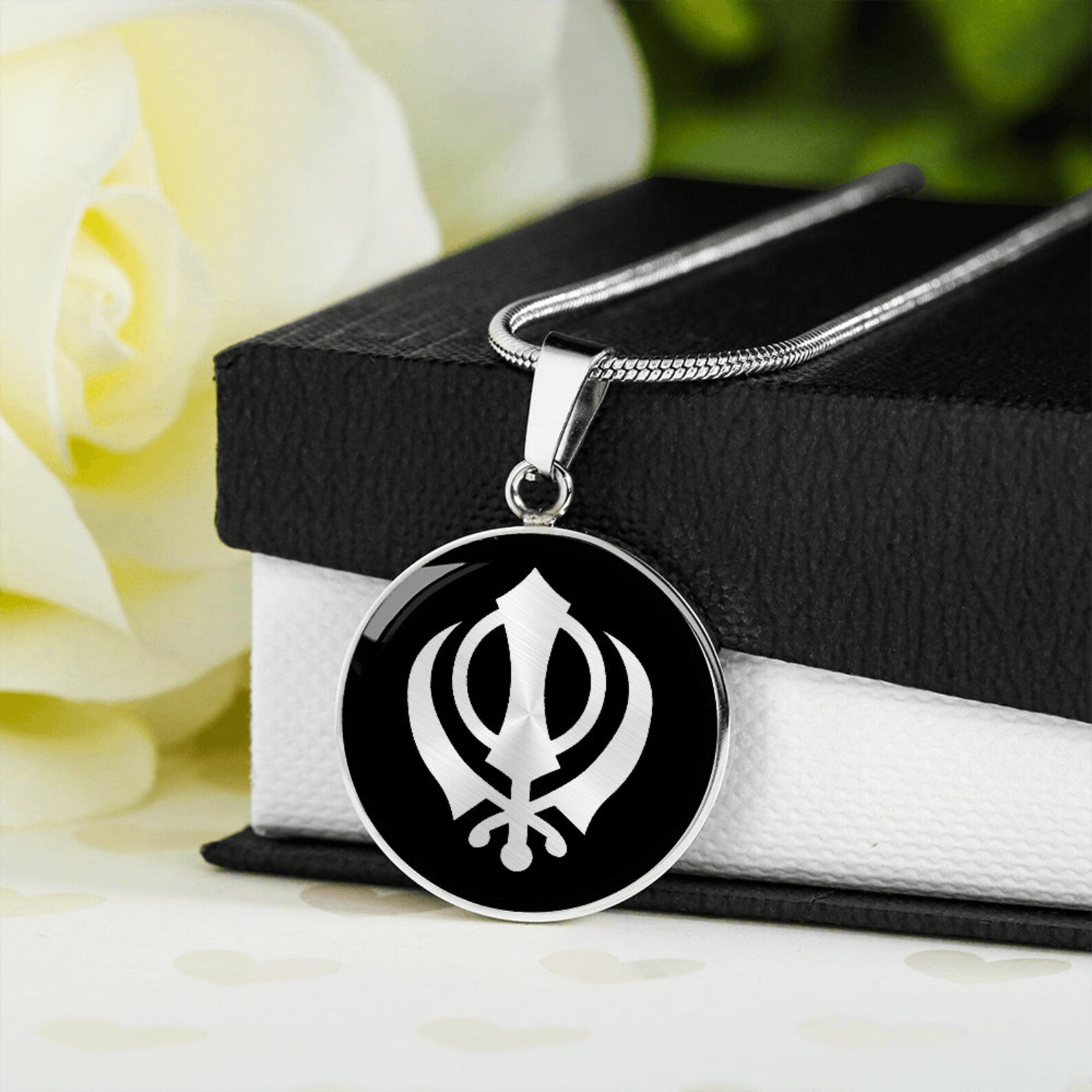 Khanda Necklace Sikh Jewelry Shakti Pendant Charm Gold Silver Chain - Etsy