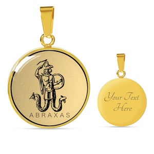 Abraxas Necklace Jewelry Gnostic Pendant Coin - Etsy
