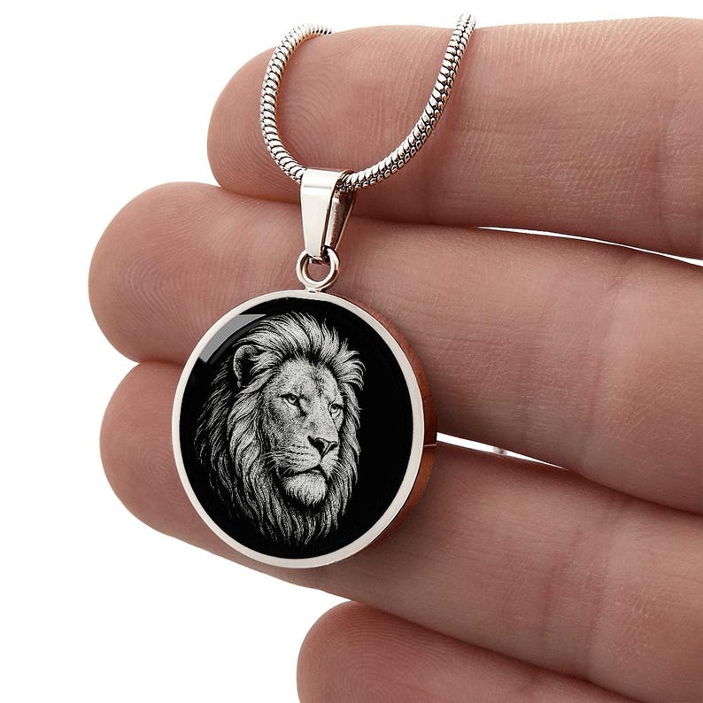 Lion Necklace Pendant Jewelry Gold Silver Charm Chain Men Women - Etsy