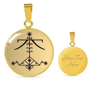 Ogou Feray Veve Pendant Necklace Jewelry Gold Silver - Etsy