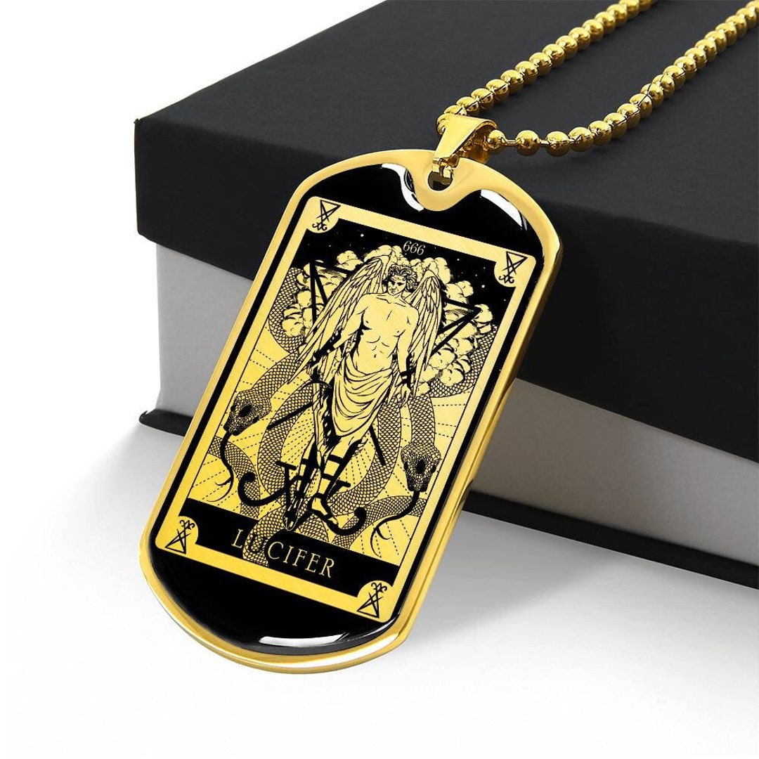 Lucifer Necklace Demon Pendant Gold Satanic Jewelry Silver Amulet Charm ...