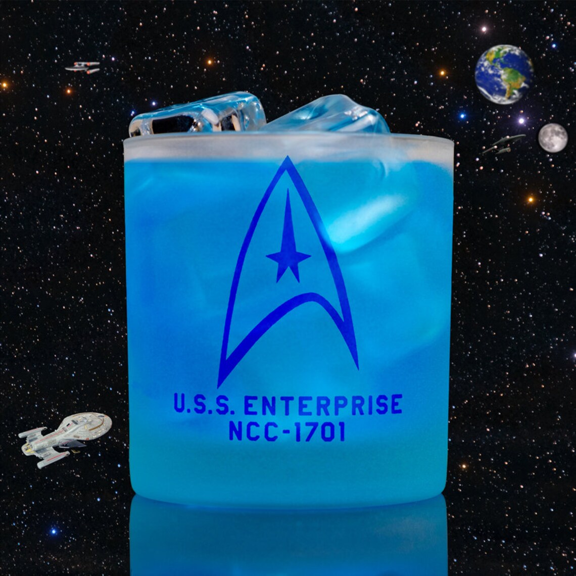 Star Trek: Personalized Starfleet Command Badge Rocks Glass - Etsy