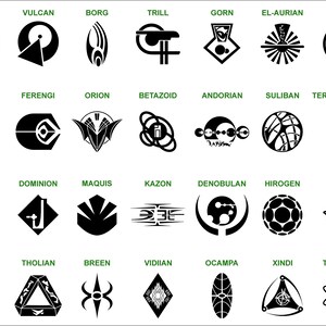 STAR TREK Alien Races Whiskey Glass Premium Etched With Choice of 36 ...