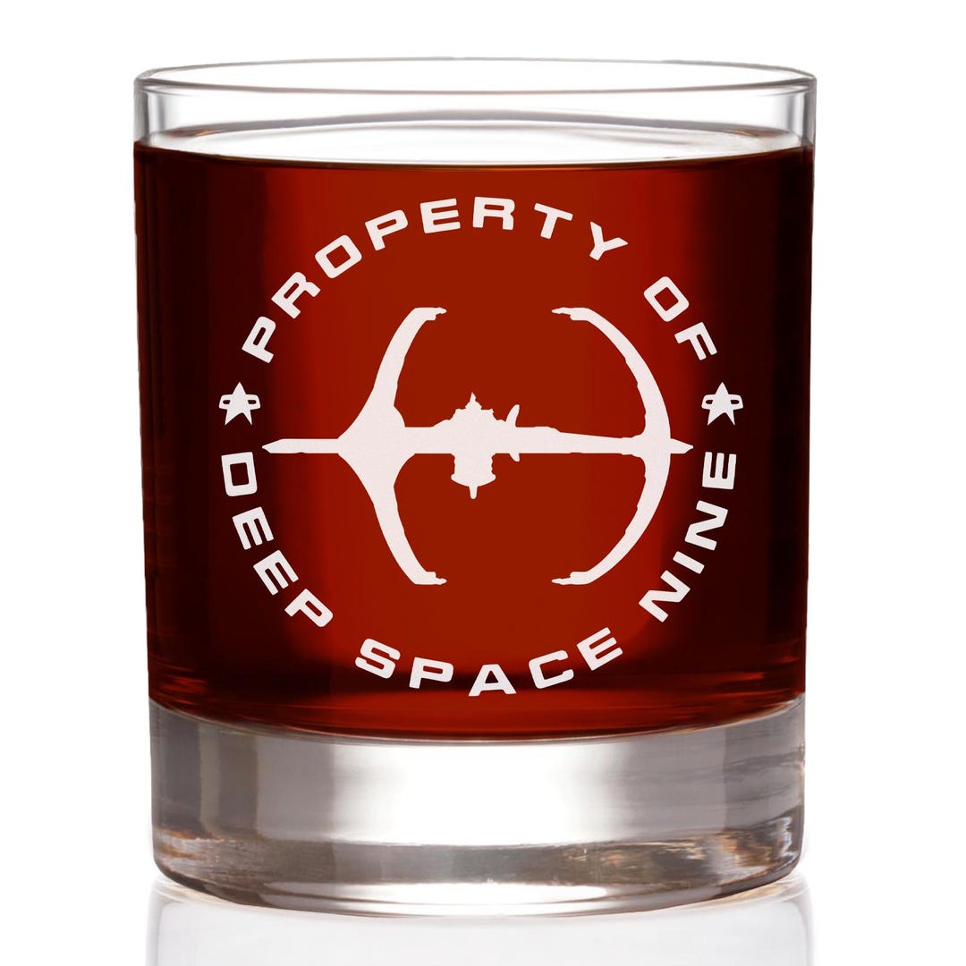 Star Trek Deep Space Nine Rocks Glass: Property of DS9, Etched 11oz - Etsy