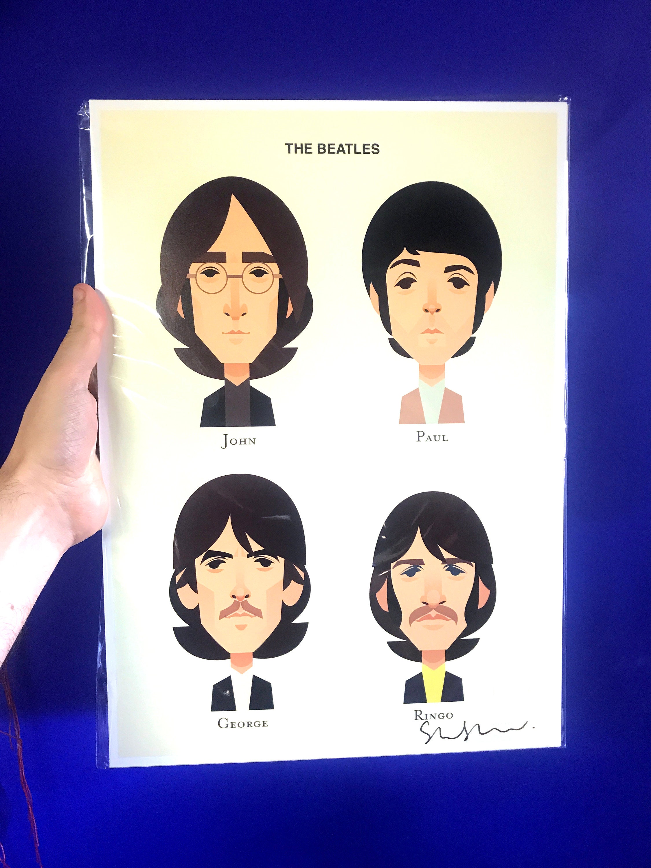 John Paul George Ringo by Stanley Chow - Signed and Stamped Fine Art ...