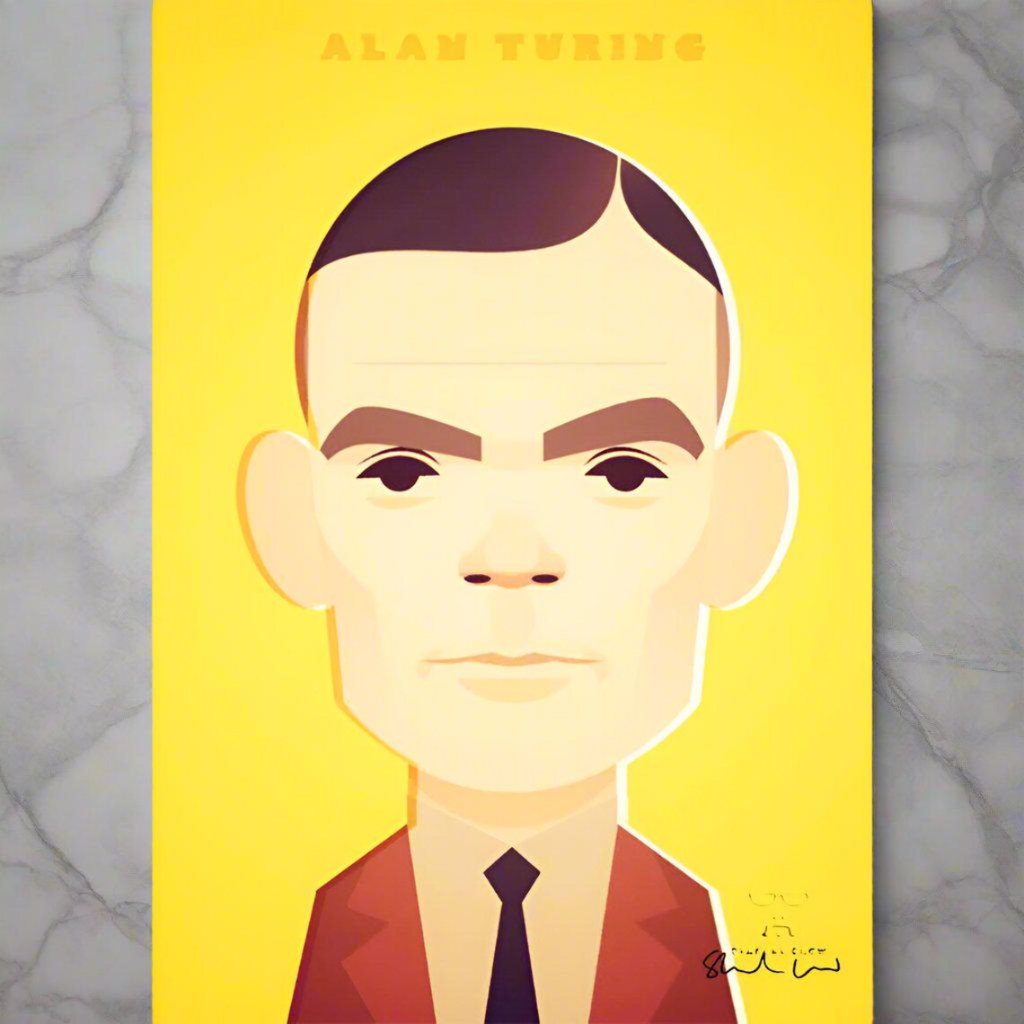 Alan Turing by Stanley Chow - Signed and Stamped Fine Art Print ...