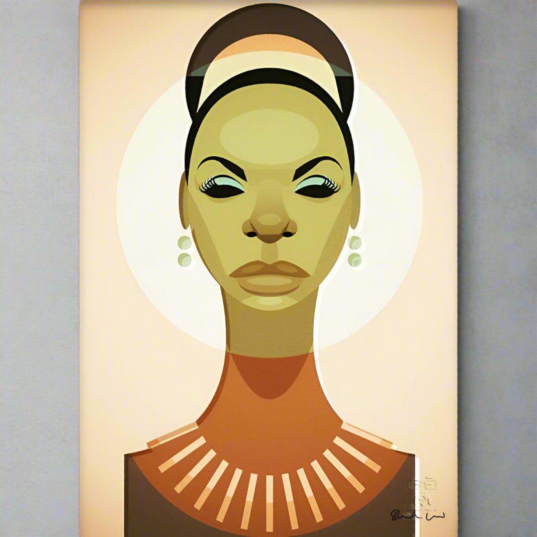Nina Simone by Stanley Chow - Signed and Stamped Fine Art Print - Etsy