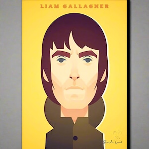 Liam Gallagher by Stanley Chow Signed and Stamped Fine Art Print - Etsy UK