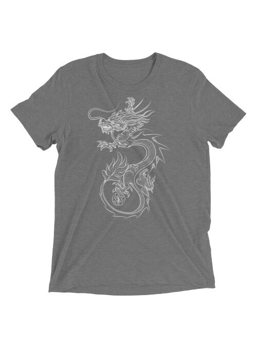 Dragon Tshirt Fantasy shirt Graphic Tee Chinese dragon - Etsy España