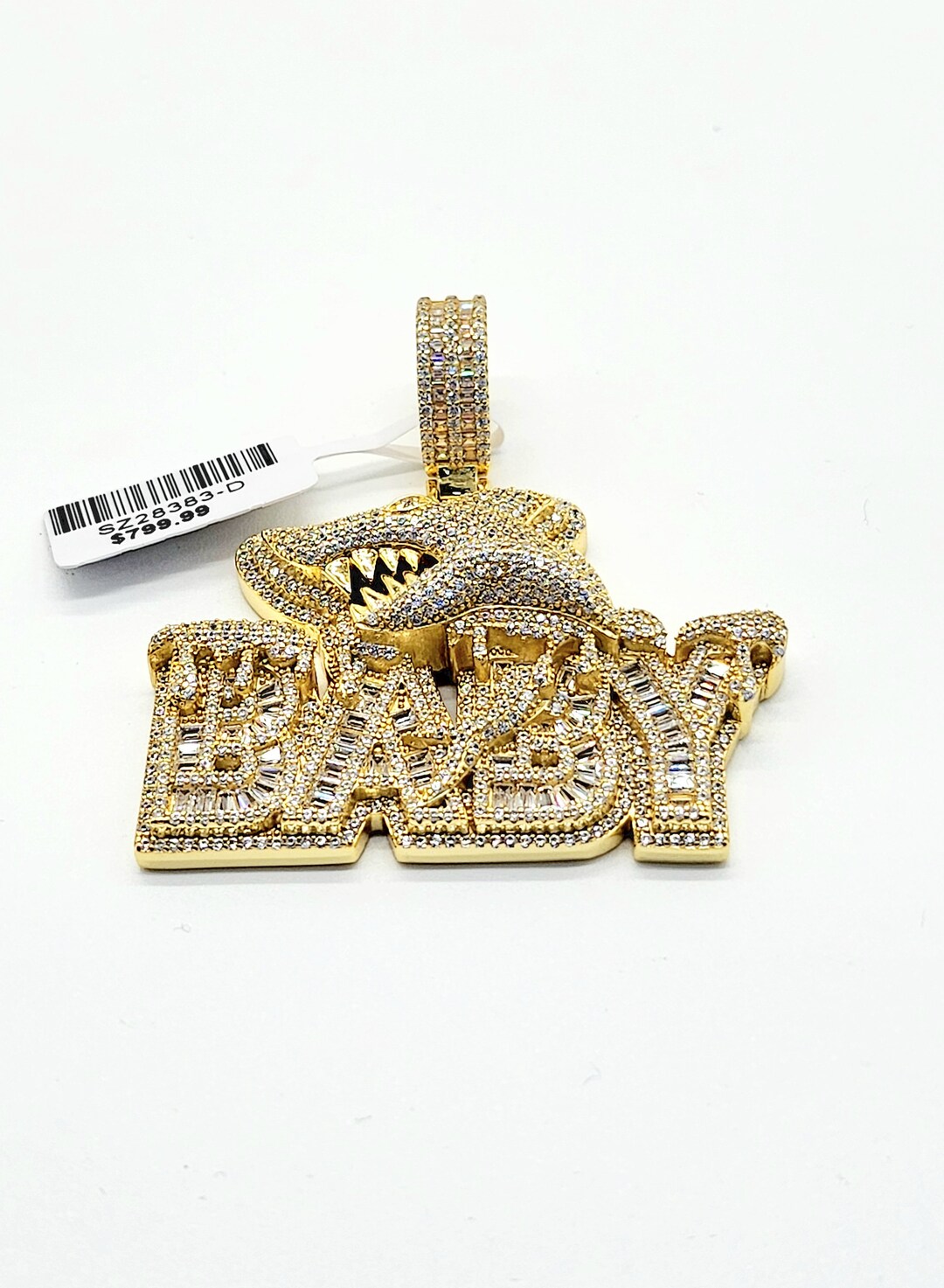 Icy AAA Sterling Silver "baby" Pendant With Crystals - Etsy