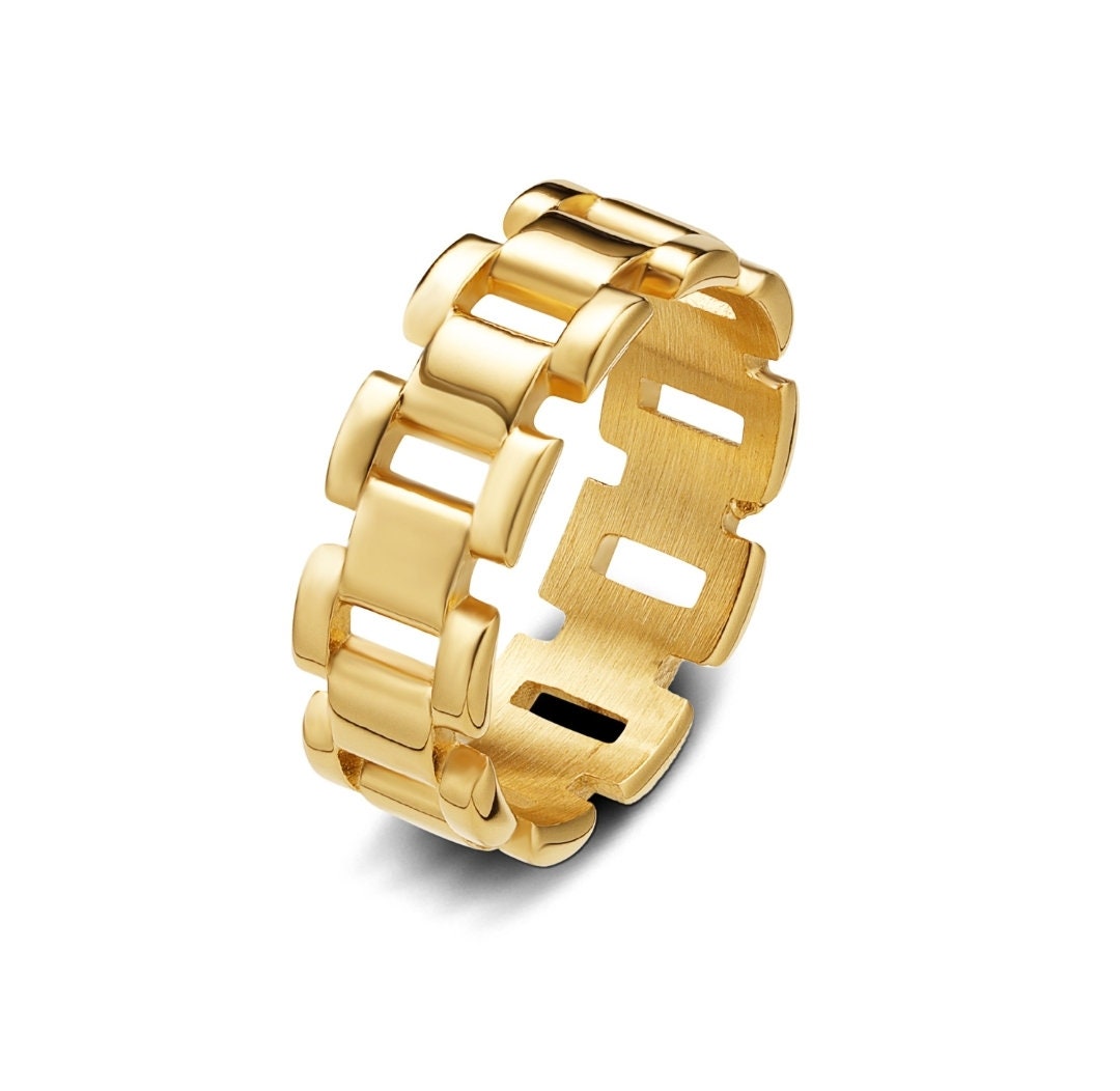 8mm Presidential Link Stainless Steel Ring Anti Tarnish Finest QUALITY ...