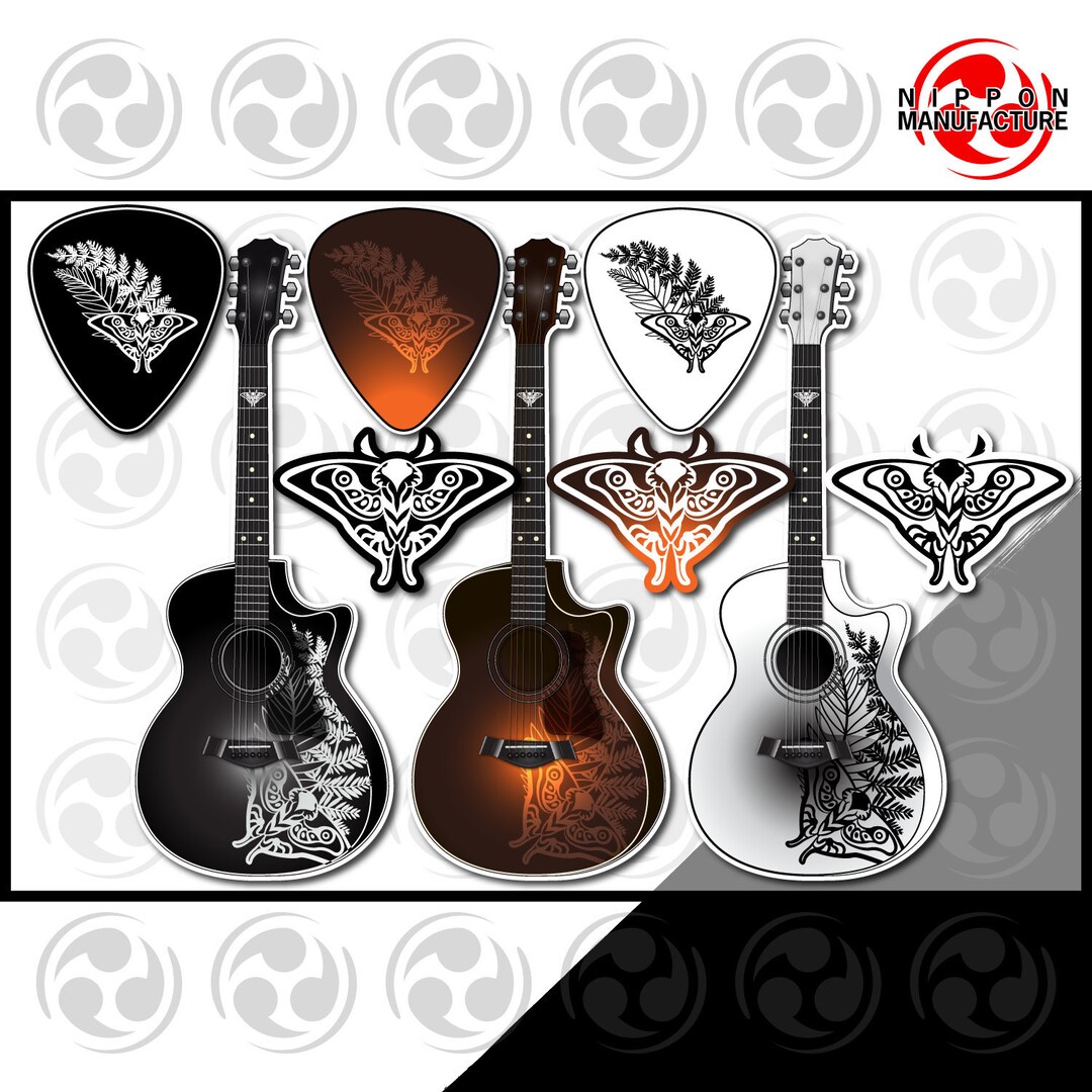 Guitar Set Glossy PVC Vinyl Decals Inspired by the Last of Us Part II 2 ...