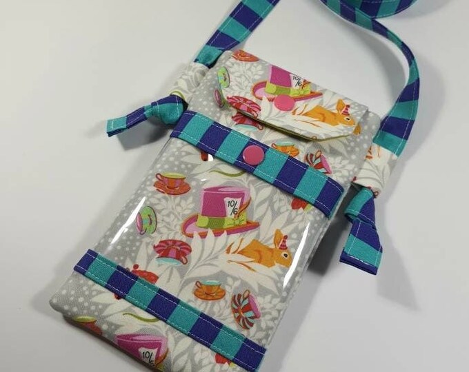 Tula Pink 6PM Somewhere Neck Purse for Cellphone Passport Holder Travel ...