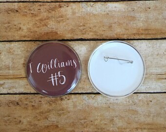 Personalized football pin name tag name badge football theme