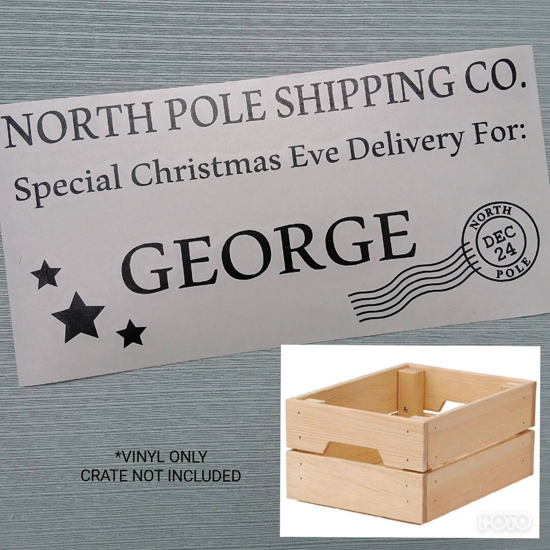 Vinyl Decal for Christmas Eve Crate, DIY Stickers, Vinyl Transfer ...