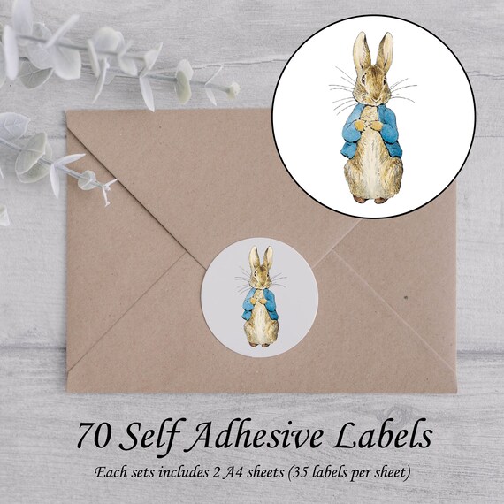 Peter Rabbit Stickers 70 Round Labels Great for Envelope - Etsy UK