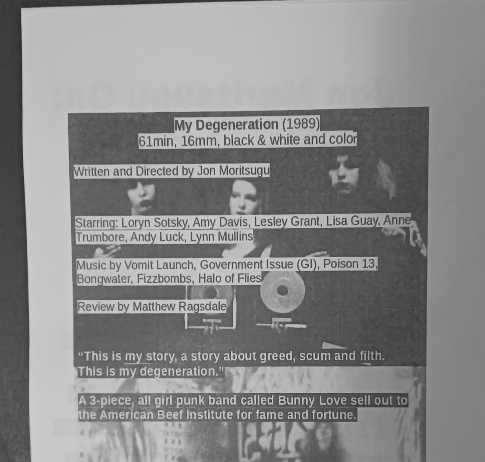 Cinema Schism 2: the Films of Jon Moritsugu - Etsy