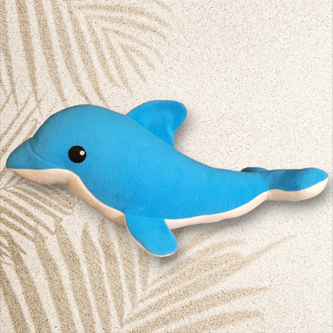 Dolphin Stuffie, Fleece Stuffed Animal Dolphin - Etsy