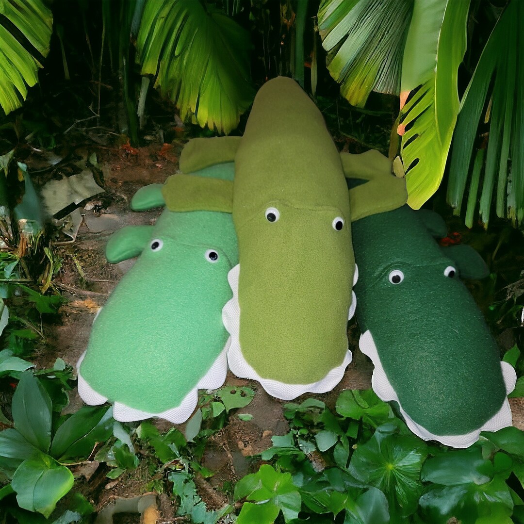 Crocodile Stuffie, Fleece Stuffed Animal - Etsy