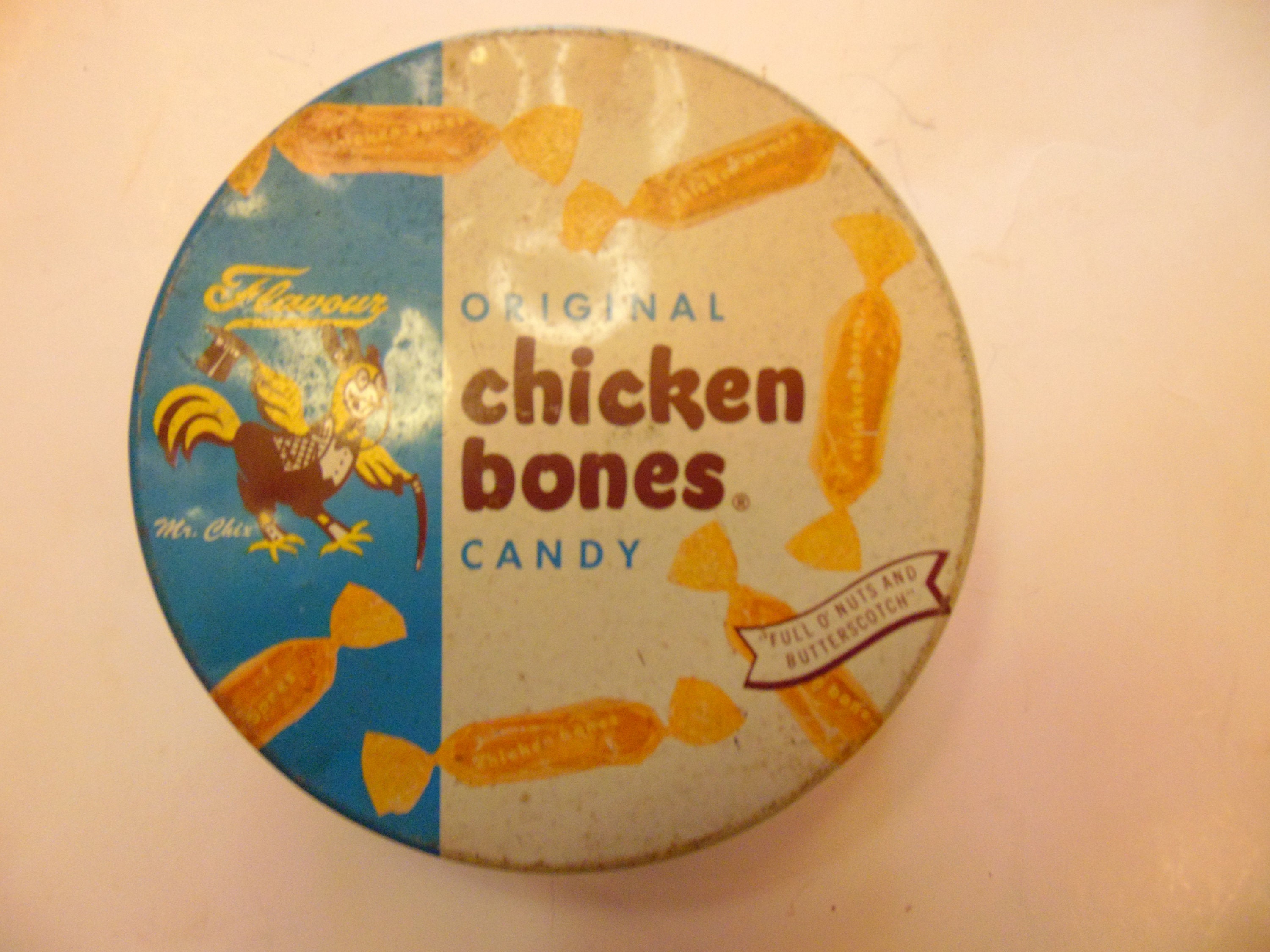 Vintage Chicken Bones Candy Tin - Etsy