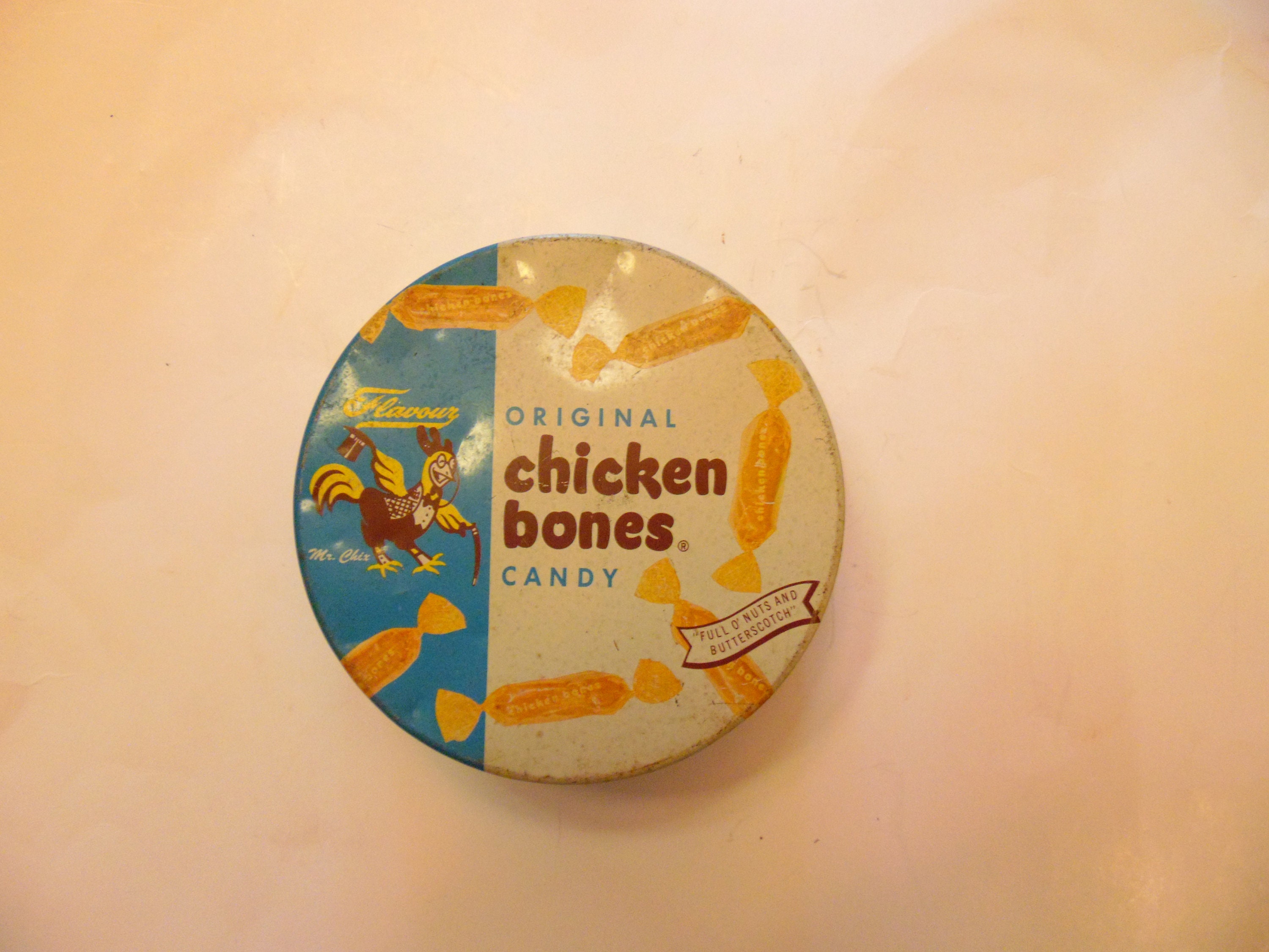 Vintage Chicken Bones Candy Tin - Etsy