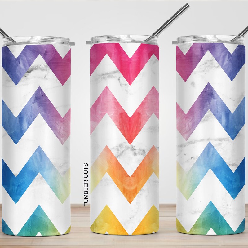 Watercolor Chevron - Etsy